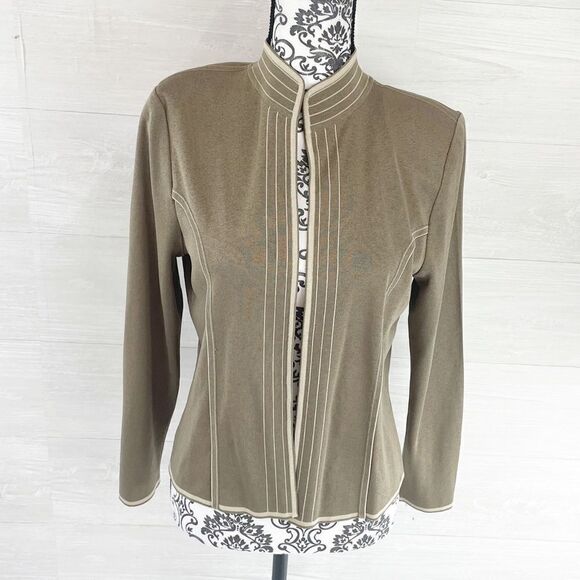 Ming Wang | Sweaters | Ming Wang Striped Open ...